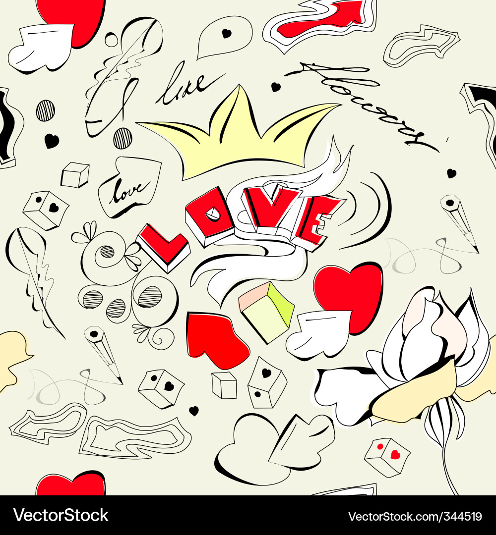 Doodle style seamless wallpaper Royalty Free Vector Image
