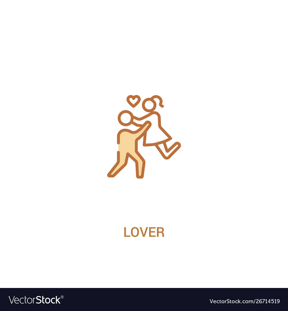 Lover concept 2 colored icon simple line element Vector Image