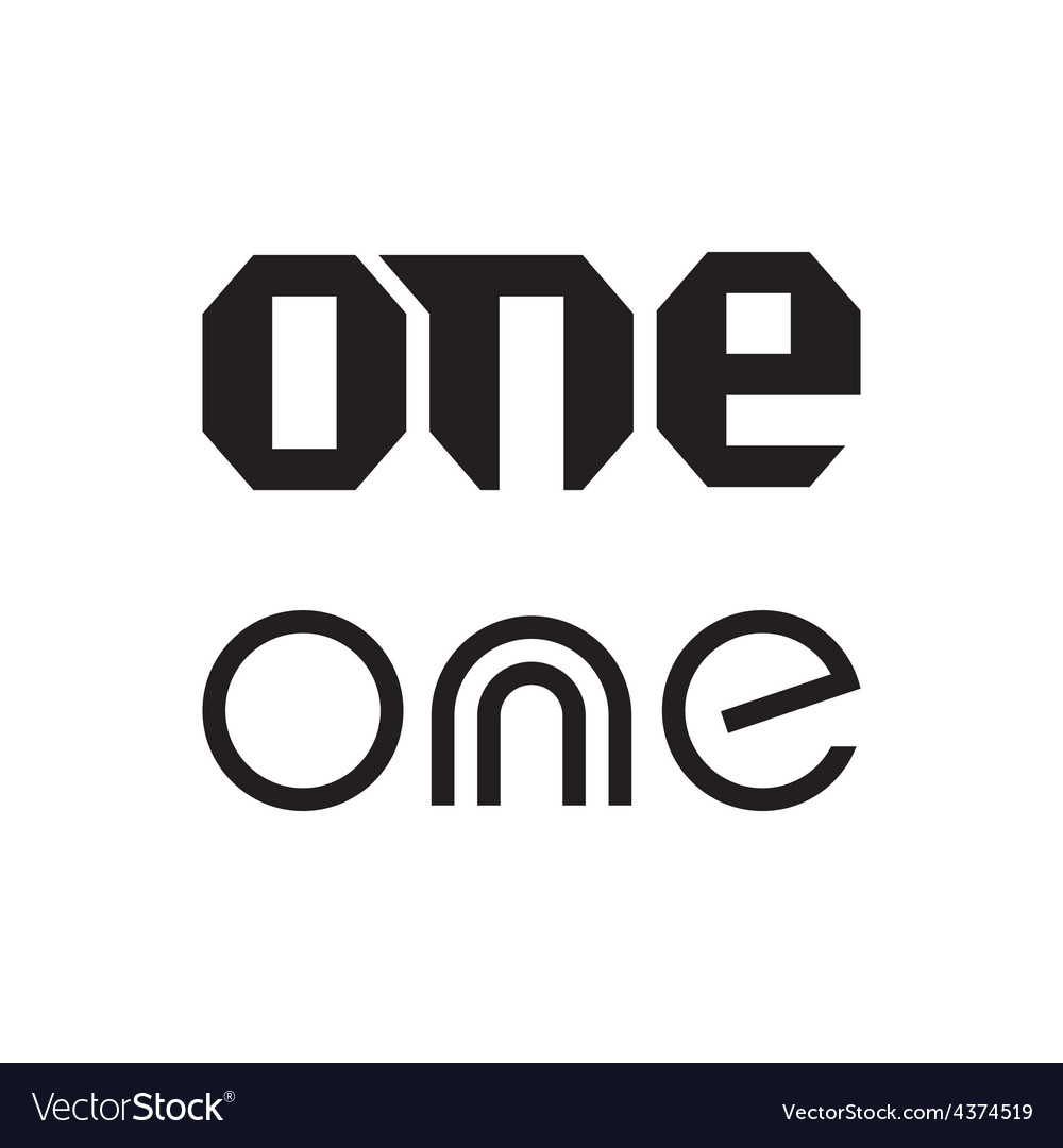 One text Royalty Free Vector Image - VectorStock