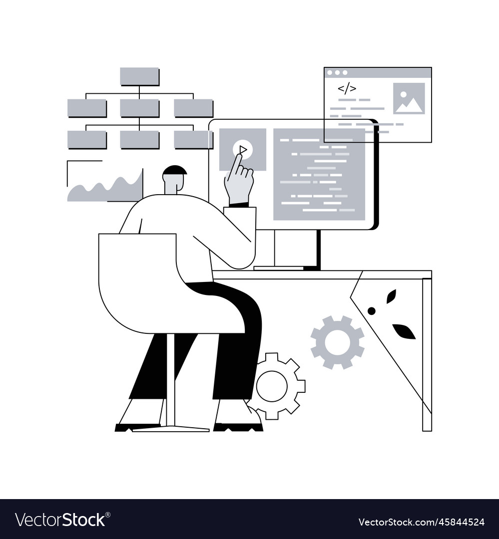 Cms development abstract concept Royalty Free Vector Image