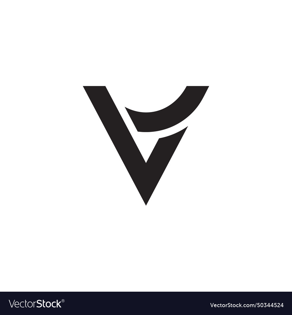 Letter simple linked geometric line logo Vector Image Letter simple linked geometric line logo Vector Image