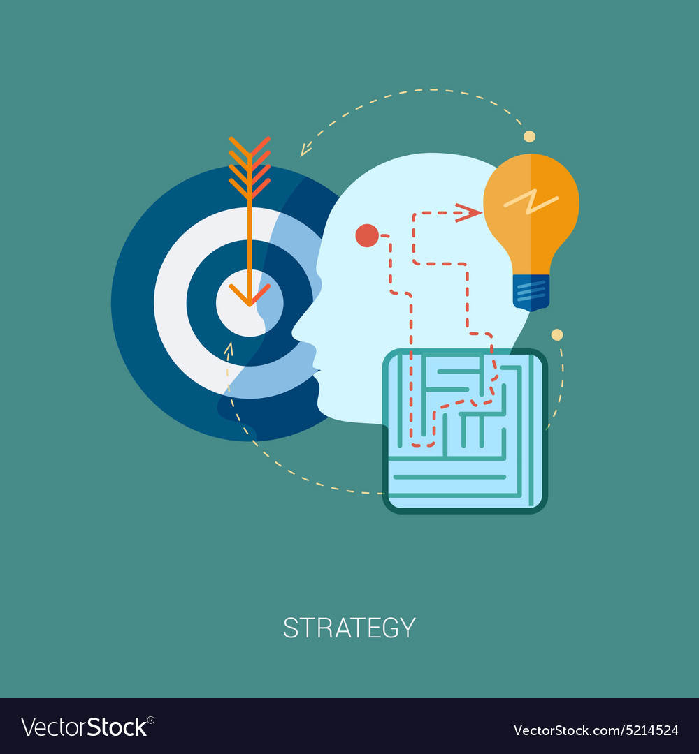 Maze and problem solving flat icon concept Vector Image