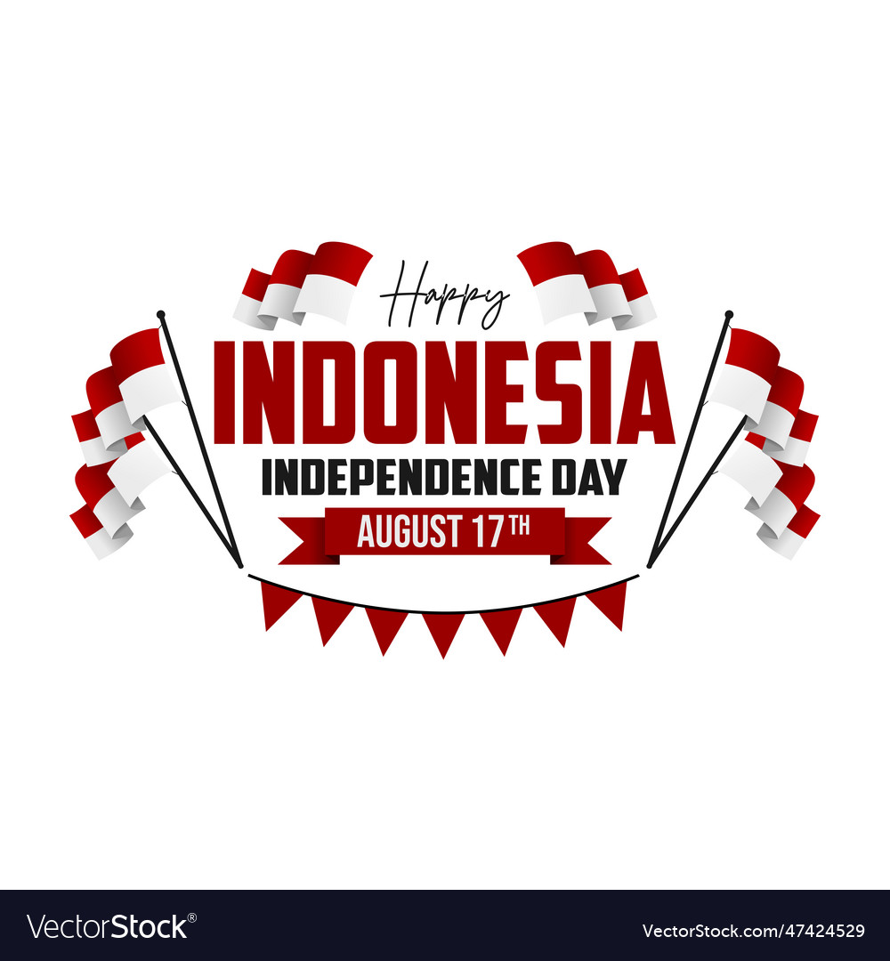 17th august indonesia independence day concept Vector Image