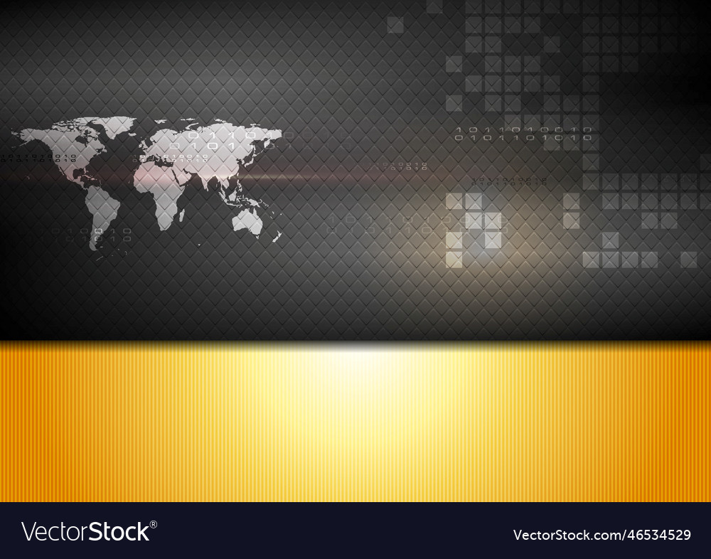 Abstract world map technology background Vector Image