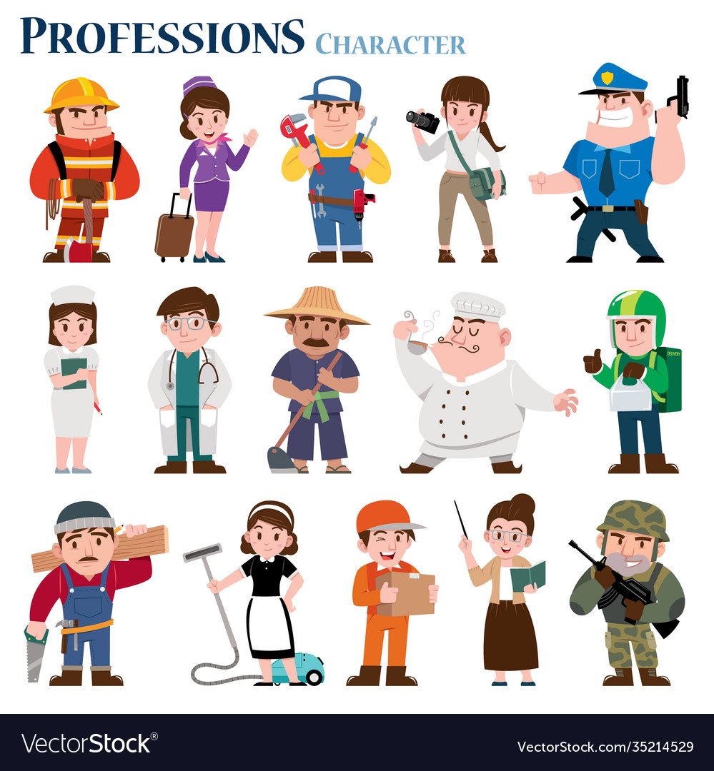 Professions Royalty Free Vector Image - VectorStock