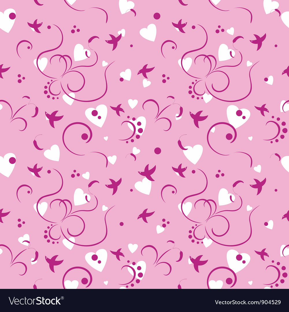 Romantic seamless pattern Royalty Free Vector Image