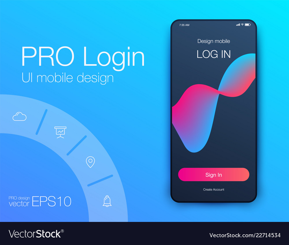 Clean Mobile Ui Design Concept Eps 10 Royalty Free Vector