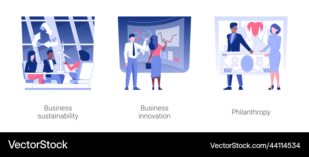 Corporate goals and values isolated concept Vector Image