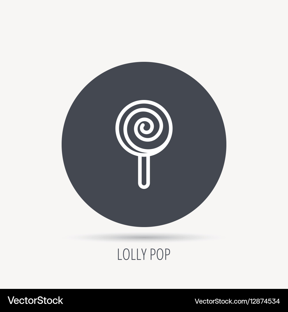 Lollipop icon lolly pop candy sign Royalty Free Vector Image