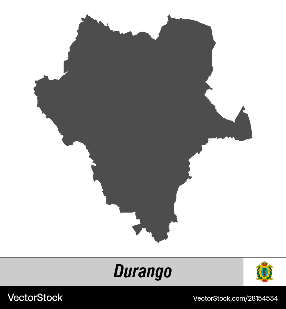 Map of Durango, Mexico Royalty Free Vector Image