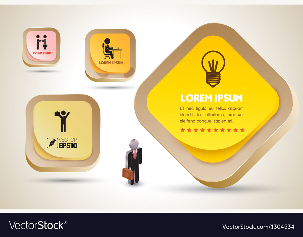 Rectangle 3d style Royalty Free Vector Image - VectorStock