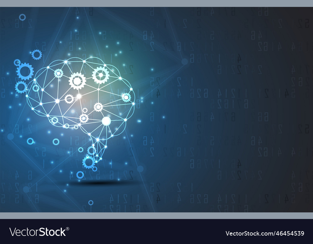 Artificial intelligence technology web background Vector Image