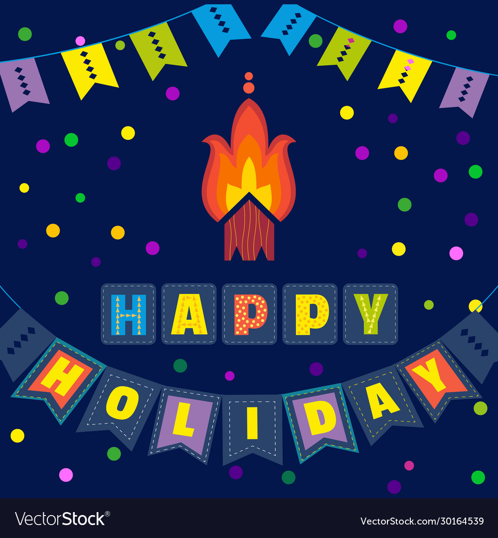 Happy holiday poster Royalty Free Vector Image