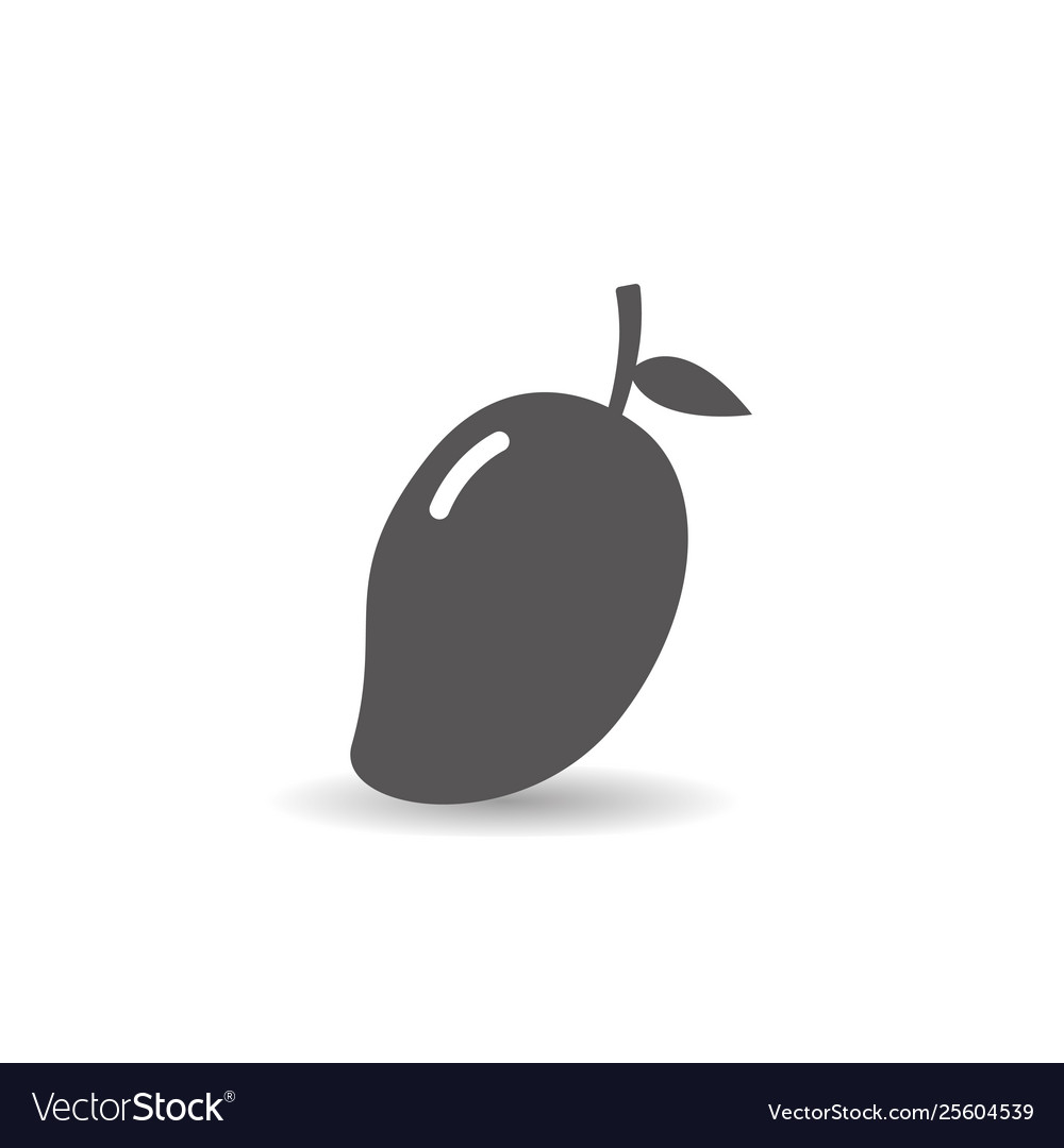 Mango fruit icon simple flat style Royalty Free Vector Image