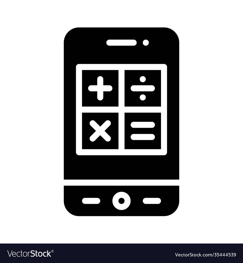 Mathematic icon mobile application Royalty Free Vector Image