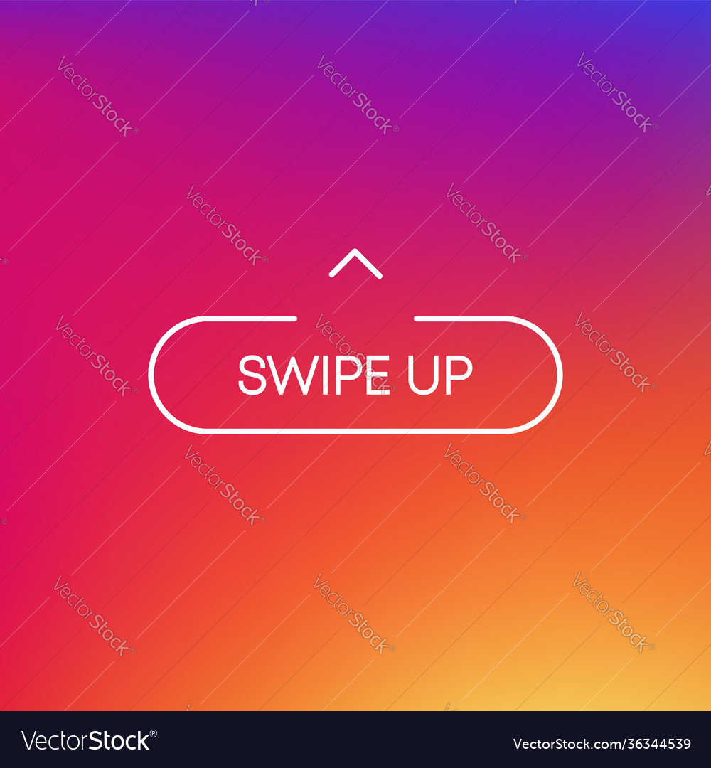 Swipe up arrow up buttons colorful gradient Vector Image