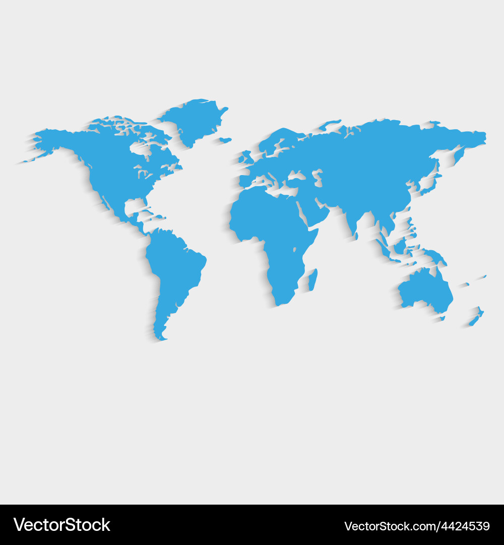 World map Royalty Free Vector Image - VectorStock