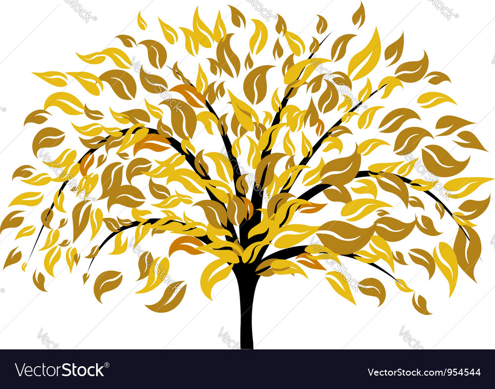 Autumn tree Royalty Free Vector Image - VectorStock