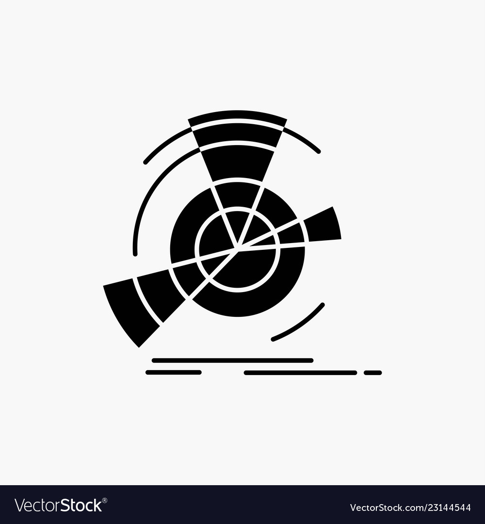 Data diagram performance point reference glyph Vector Image