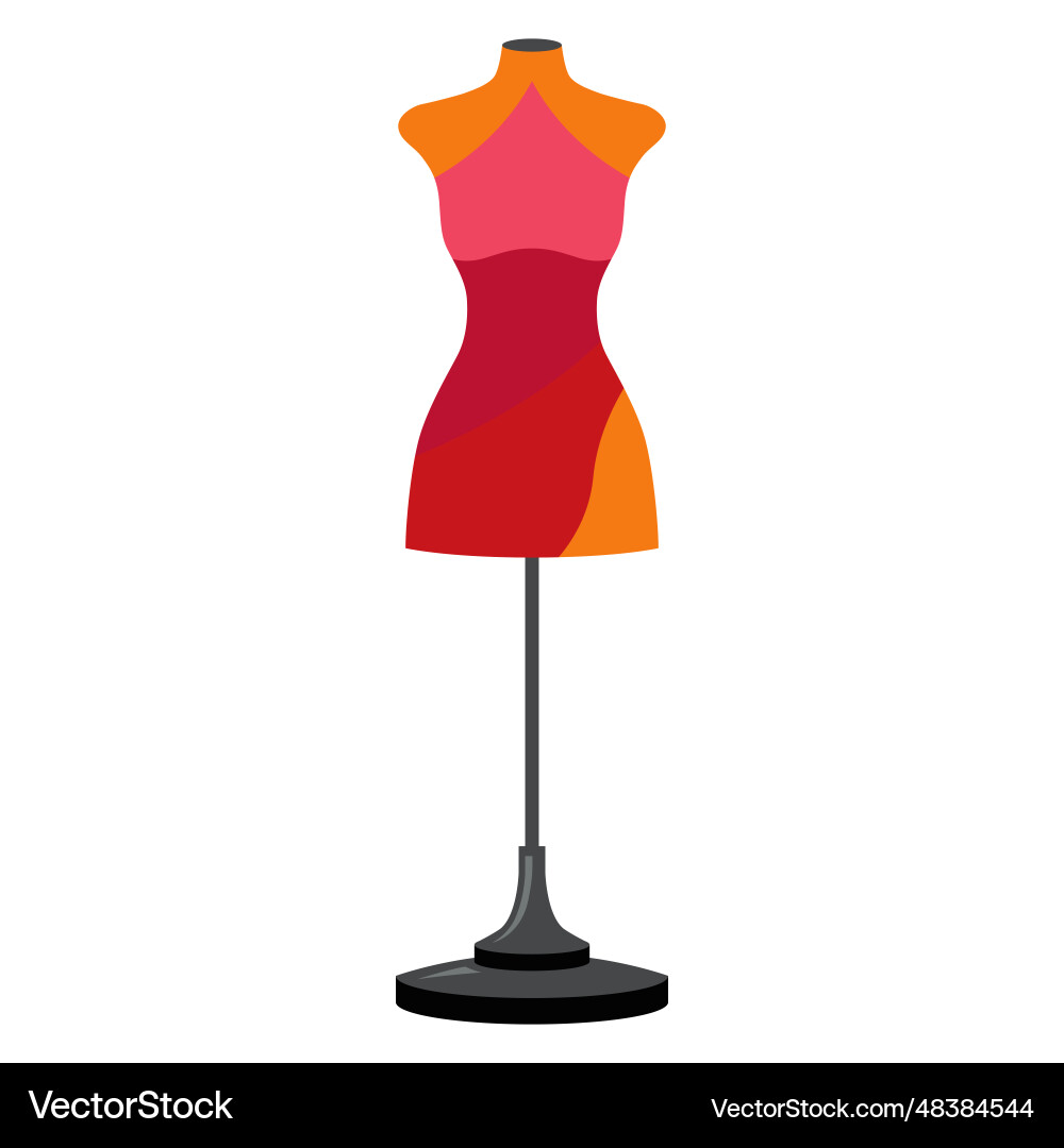 Female red mannequin for clothes Royalty Free Vector Image