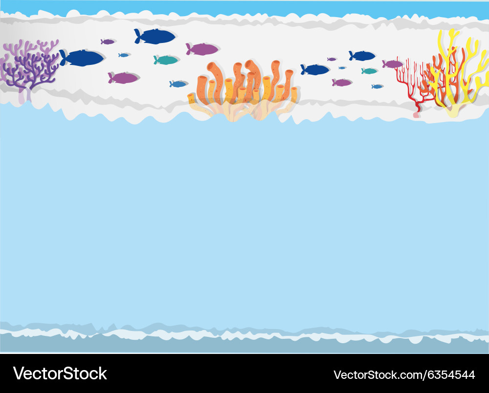 Paper design with fish and coral reef Royalty Free Vector