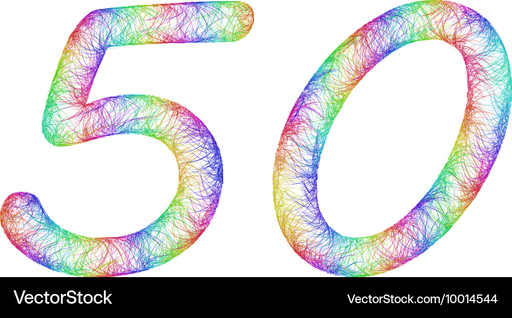 Rainbow sketch font design Royalty Free Vector Image