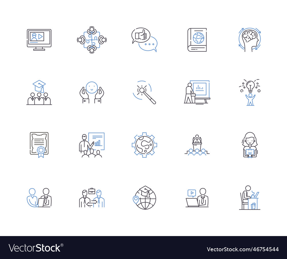 Tourism outline icons collection travel visit Vector Image Tourism outline icons collection travel visit Vector Image