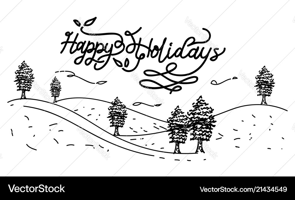 Happy holidays template Royalty Free Vector Image