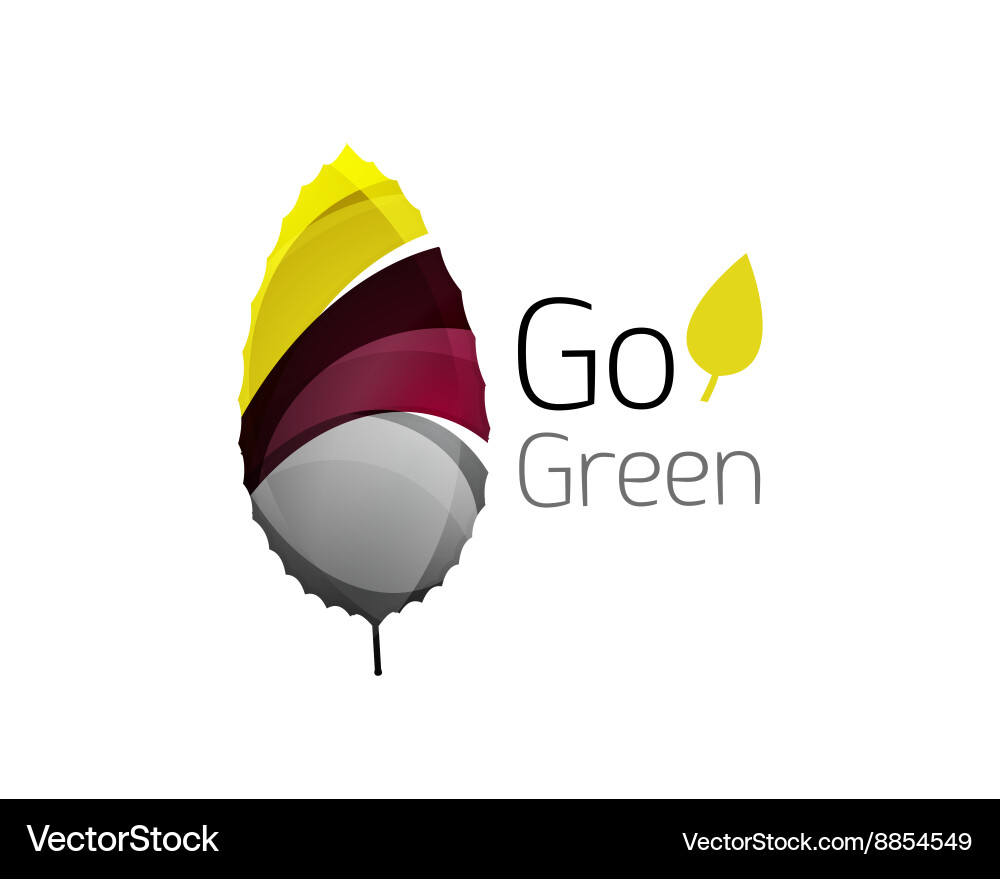 Shiny leaf icon Royalty Free Vector Image - VectorStock