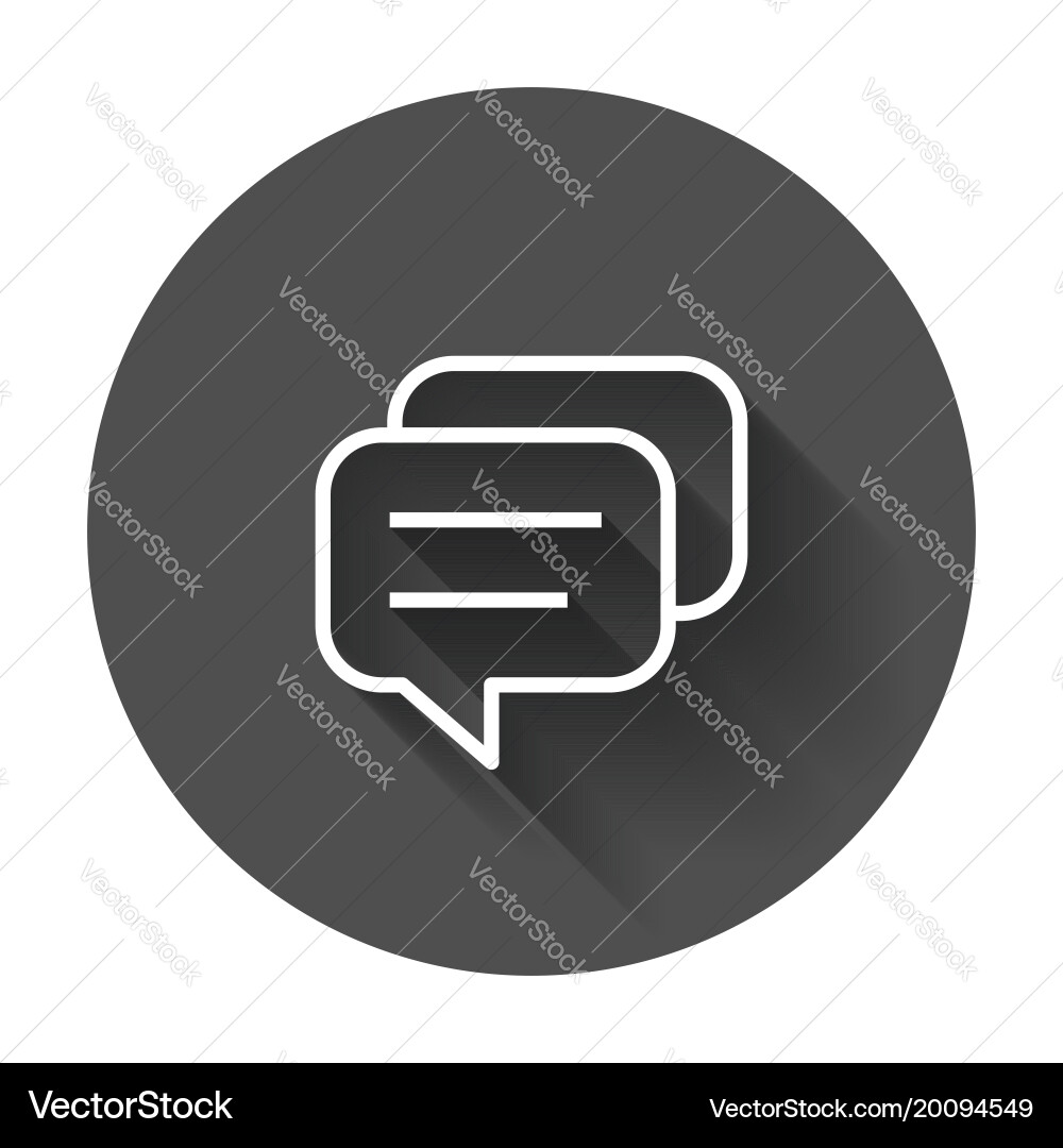 Speech bubble flat icon discussion dialog logo Vector Image