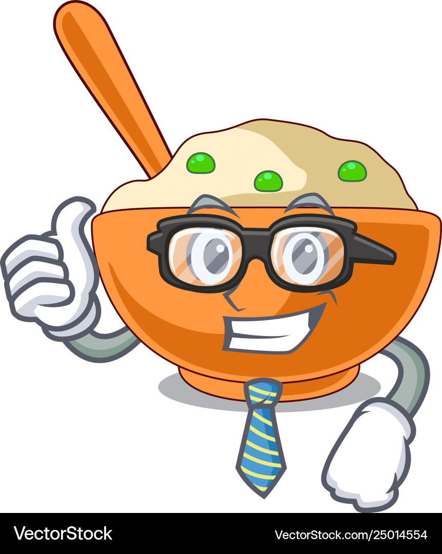 Businessman mashed potato isolated Royalty Free Vector Image