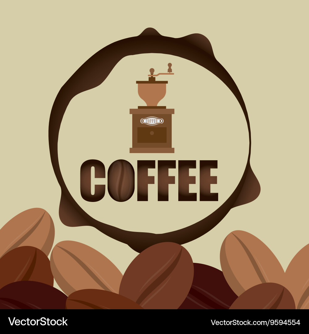 Coffee design breakfast conceptl white Royalty Free Vector