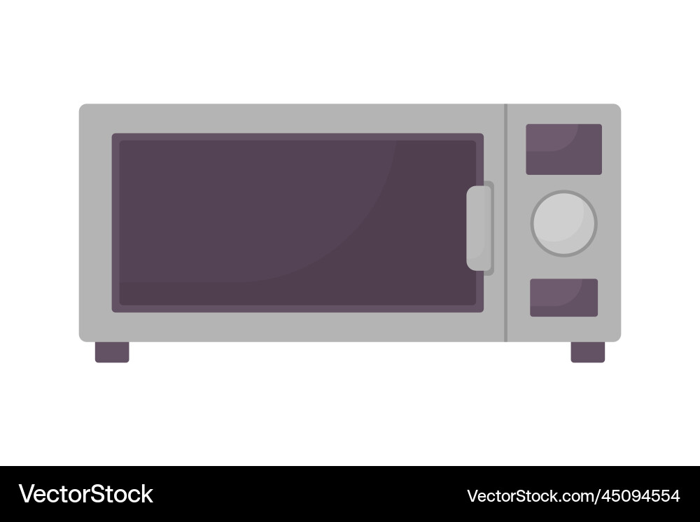 Microwave semi flat color object Royalty Free Vector Image