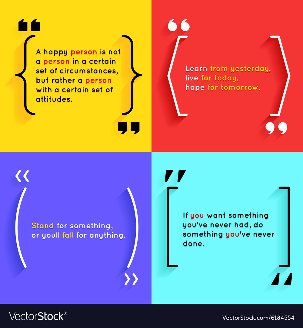 Quotes And Brackets Royalty Free Vector Image VectorStock
