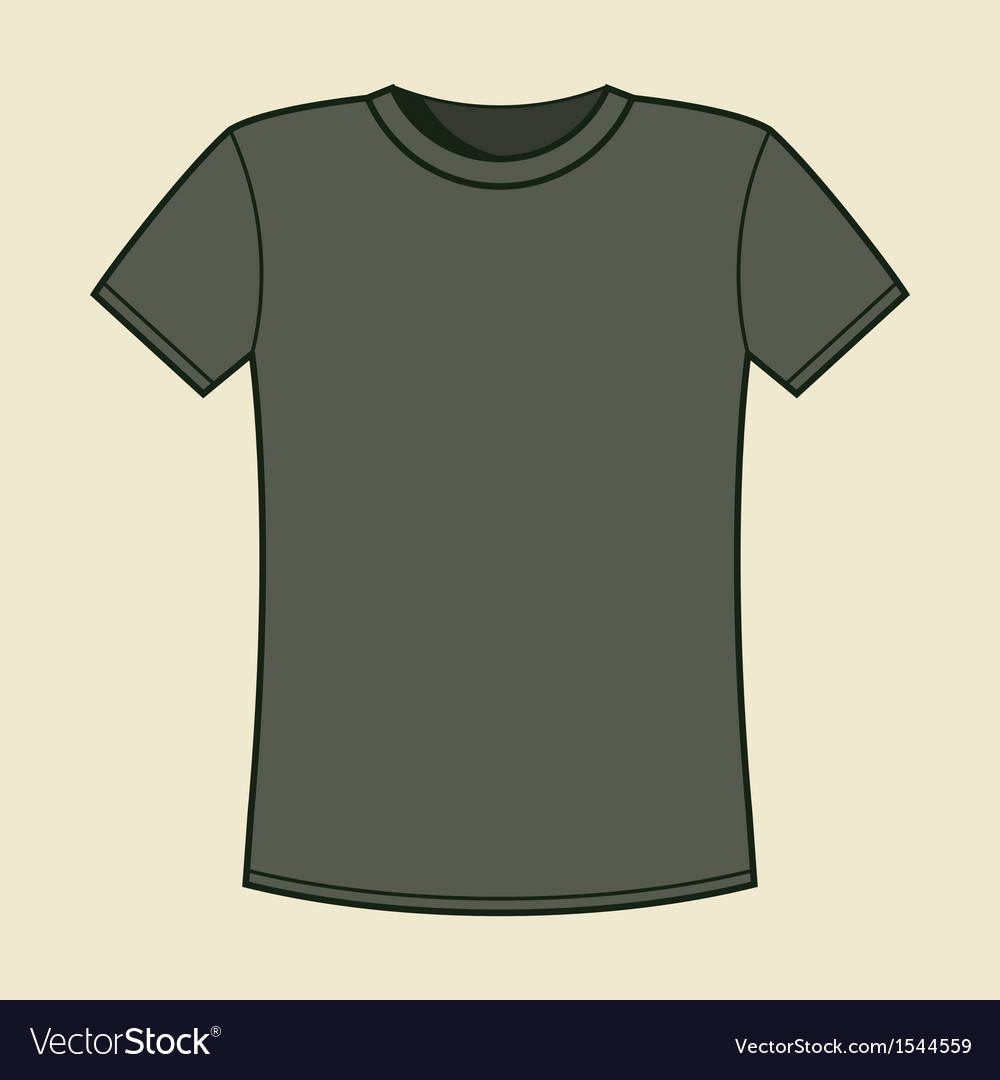 Blank Gray T shirt Template Royalty Free Vector Image