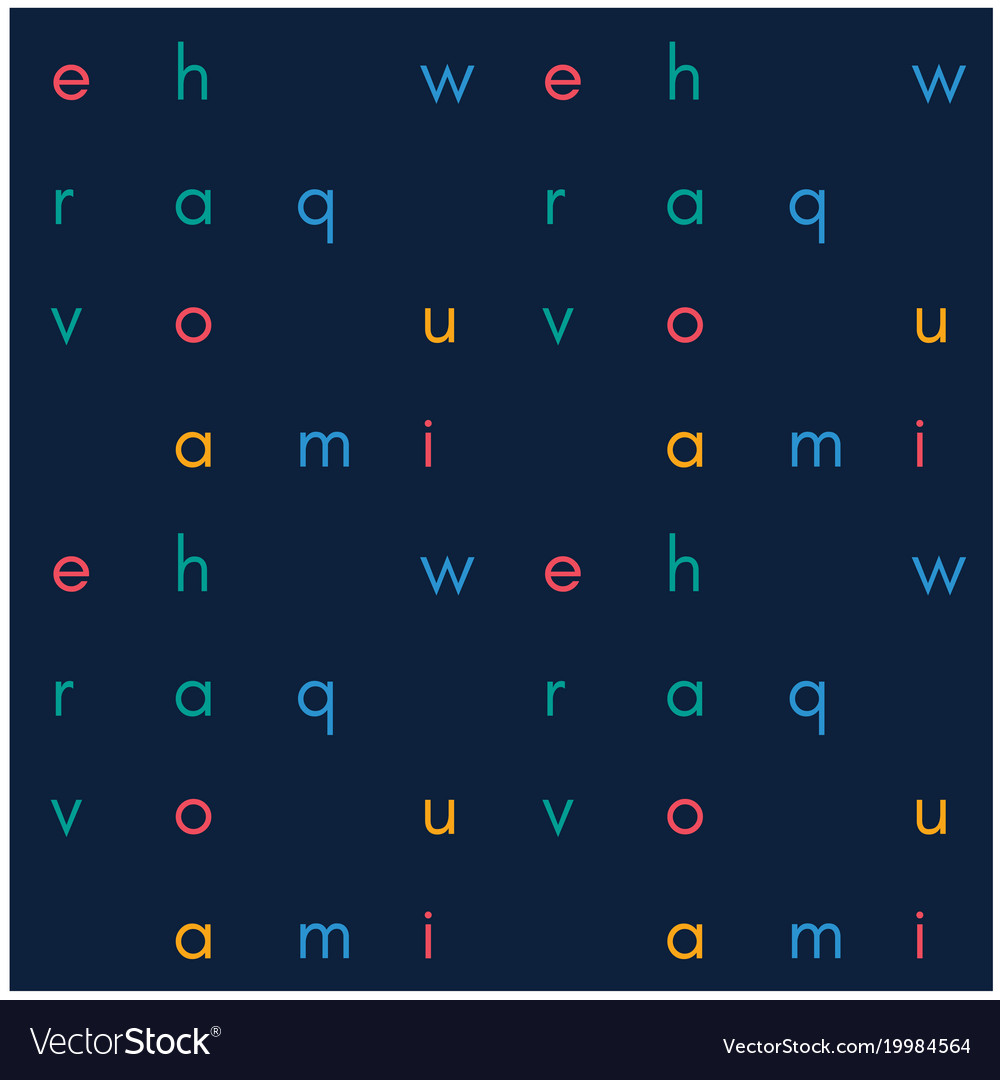 Abstract typography seamless pattern Royalty Free Vector