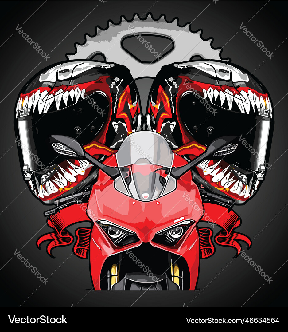 Biker template for graphic design Royalty Free Vector Image
