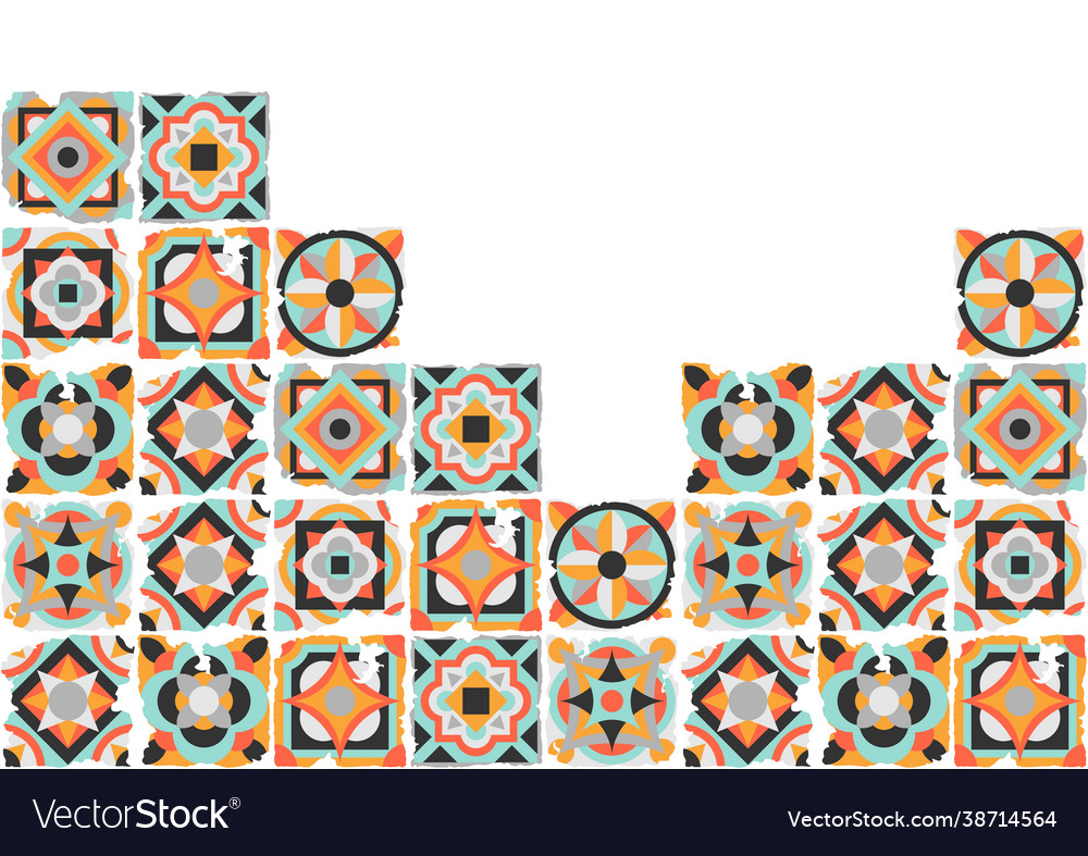 Ceramic tile abstract pattern geometric simple Vector Image