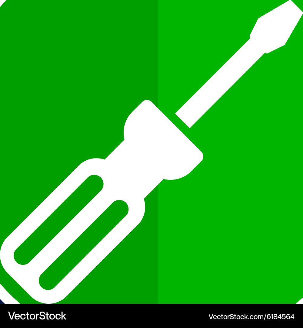 Icon of screwdriver button logo symbol concept Vector Image