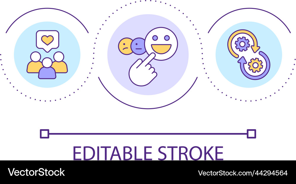 Maintain customer experience loop concept icon Vector Image