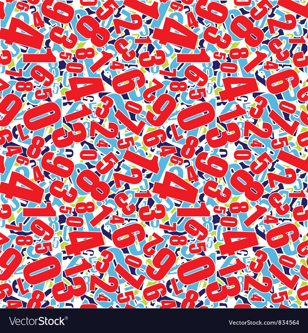 Pattern numbers background Royalty Free Vector Image
