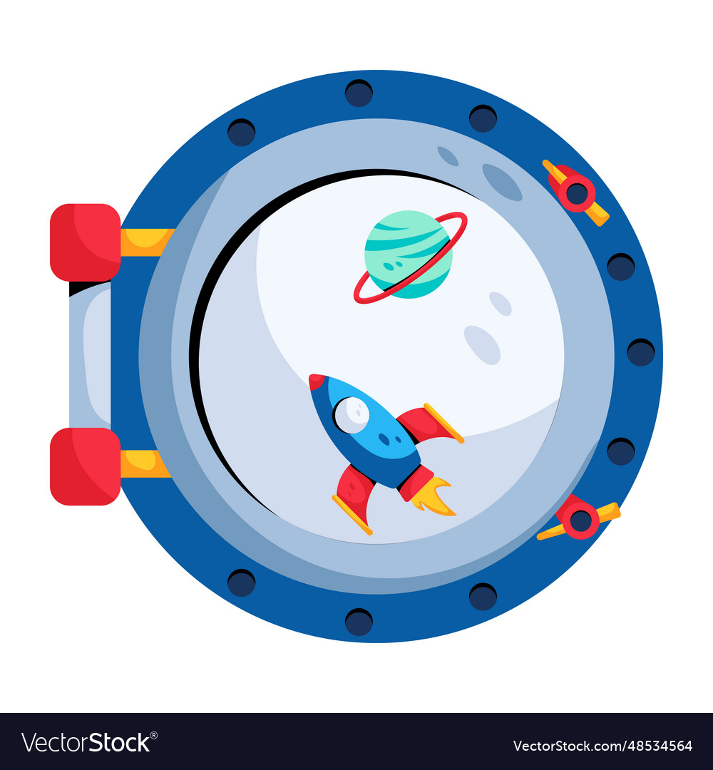 Spaceship window Royalty Free Vector Image - VectorStock