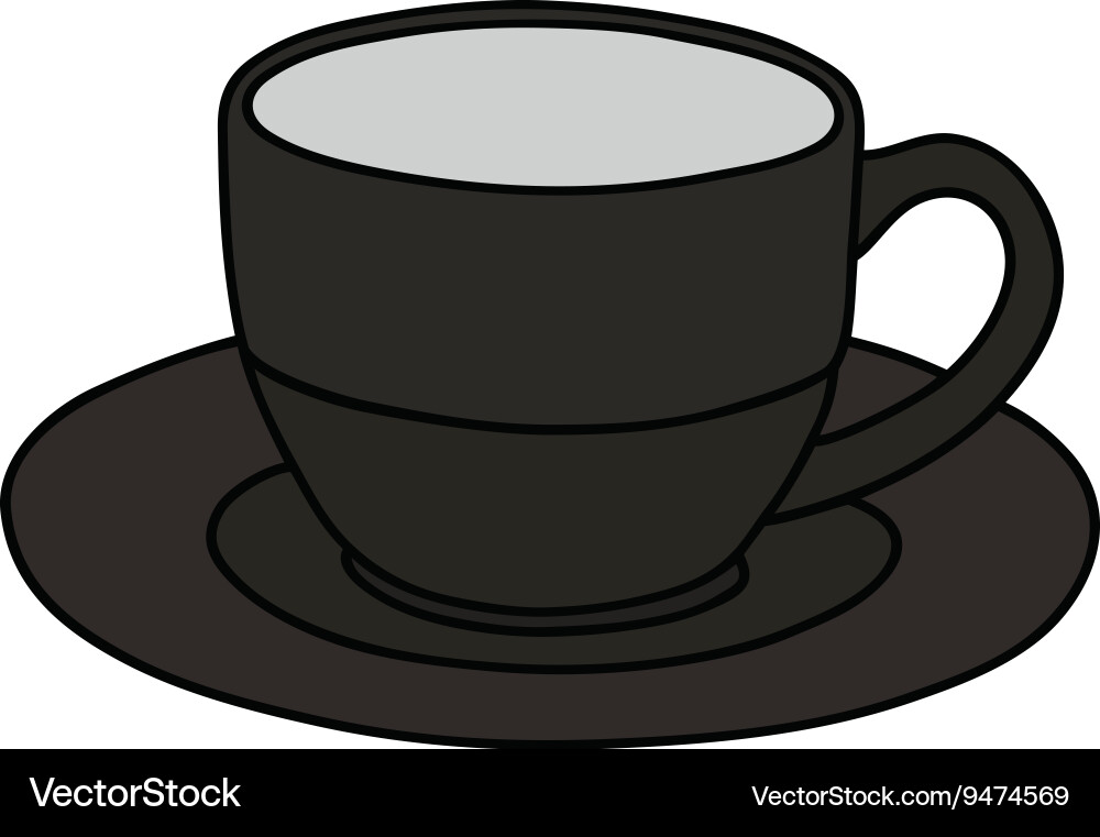 Classic black cup Royalty Free Vector Image - VectorStock