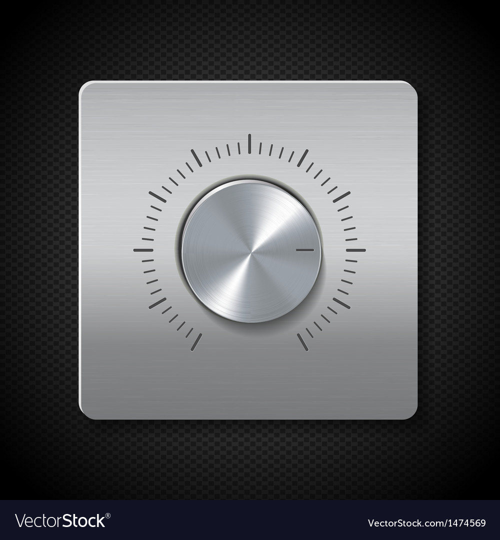 Silver dial Royalty Free Vector Image - VectorStock