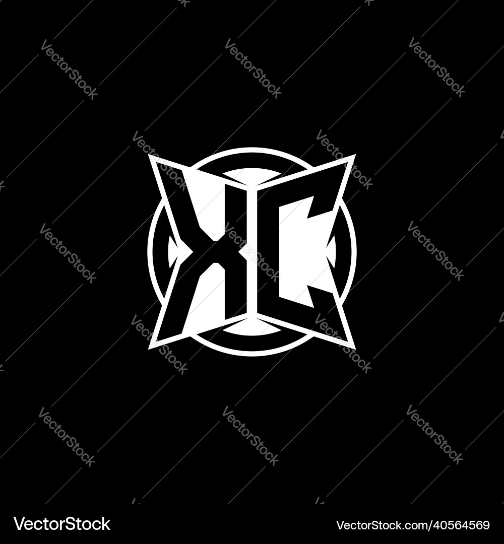 Xc logo monogram design template Royalty Free Vector Image