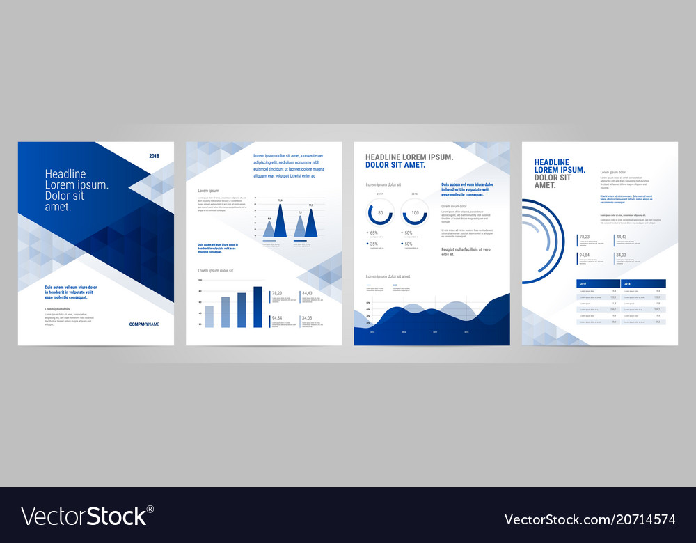 Presentation template design with infographic Vector Image