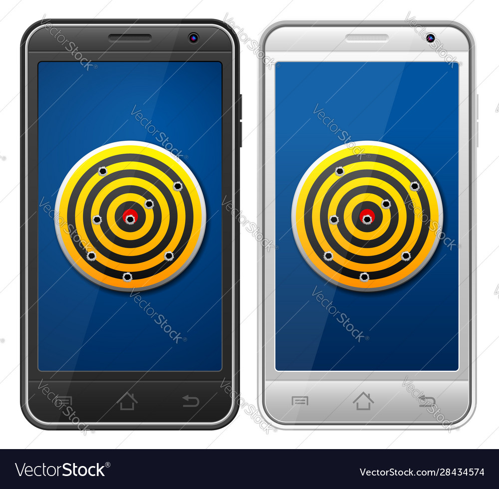 Smartphone target Royalty Free Vector Image - VectorStock