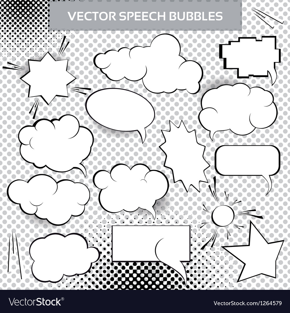 Comic design elements Royalty Free Vector Image