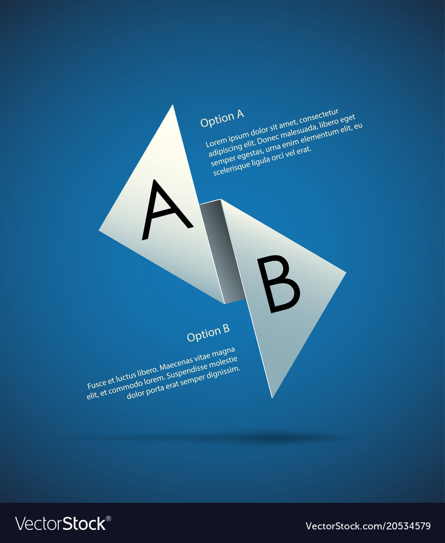 Two options Royalty Free Vector Image - VectorStock