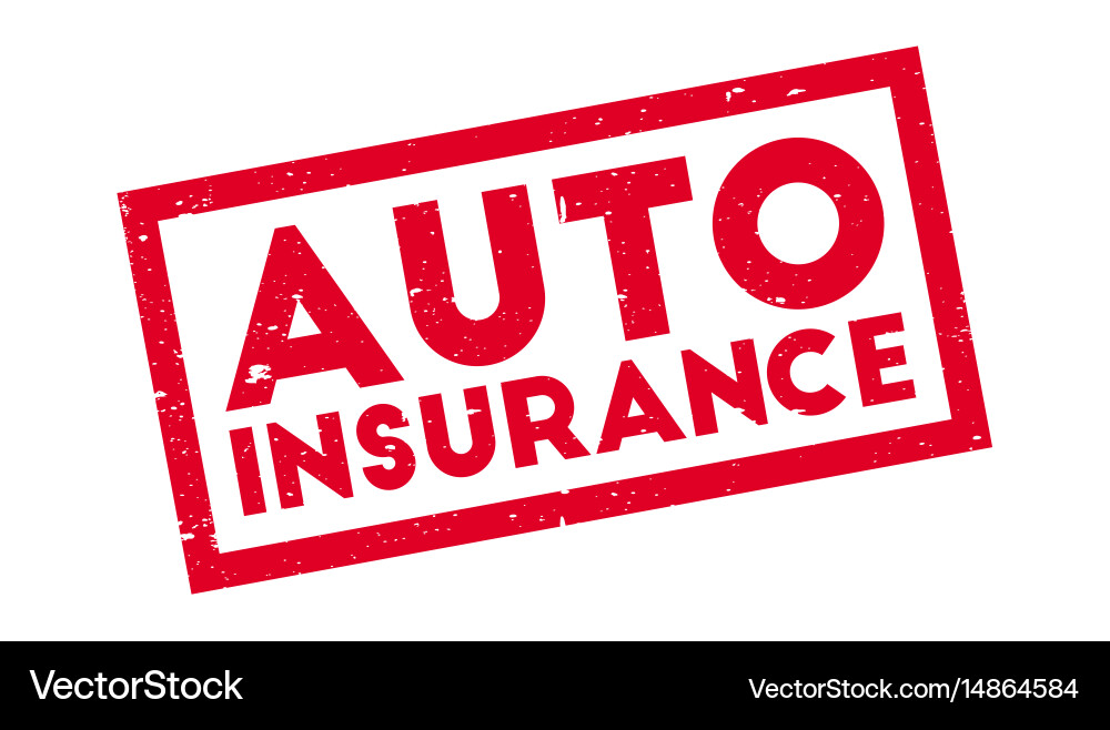 Auto insurance rubber stamp Royalty Free Vector Image